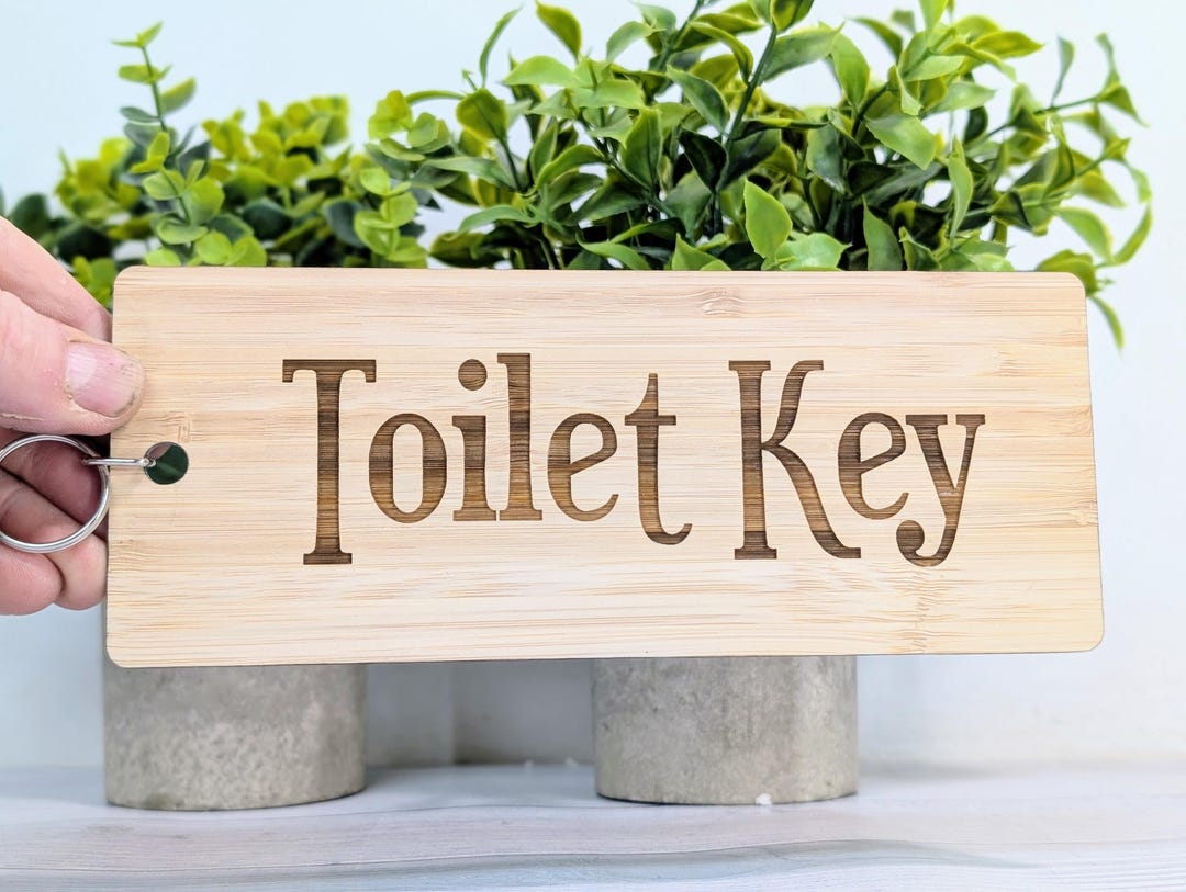 Bamboo ‘toilet Key’ Extra-large Keyring 200x80mm | Eco-friendly ...