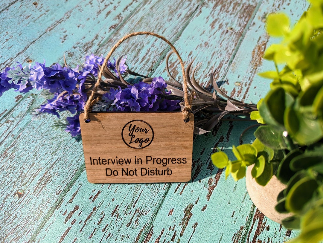 Interview in Progress, Do Not Disturb Hanging Sign, 4 Sizes, Add Your ...