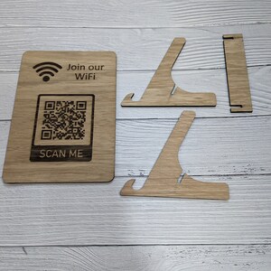 Wooden Wifi Sign | Wifi Password Sign | Wifi QR Code Sign | QR Code ...