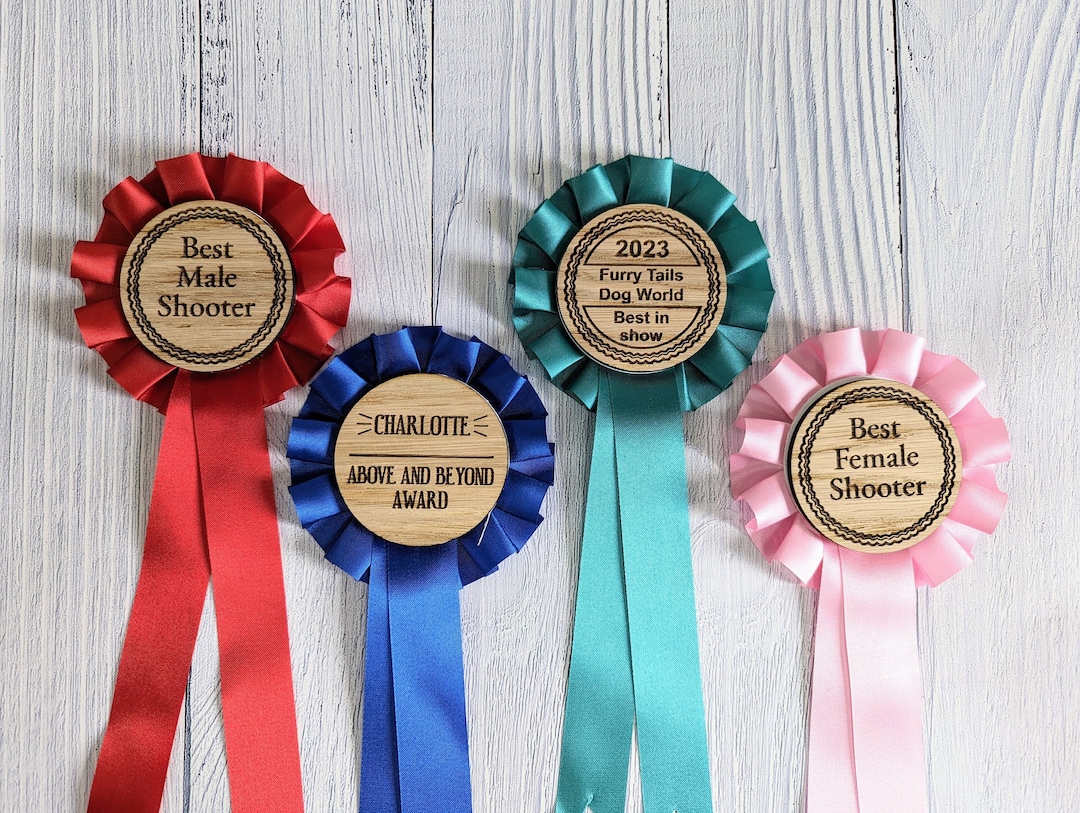 Personalised Rosettes | Wooden Rosettes | Free Design Service ...