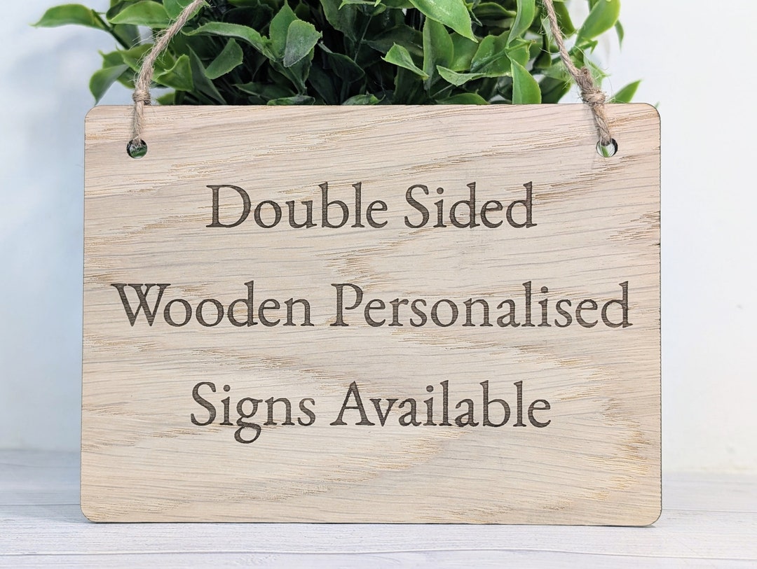 Double Sided Wooden Personalised Sign | Personalised 2 Sided Wooden ...