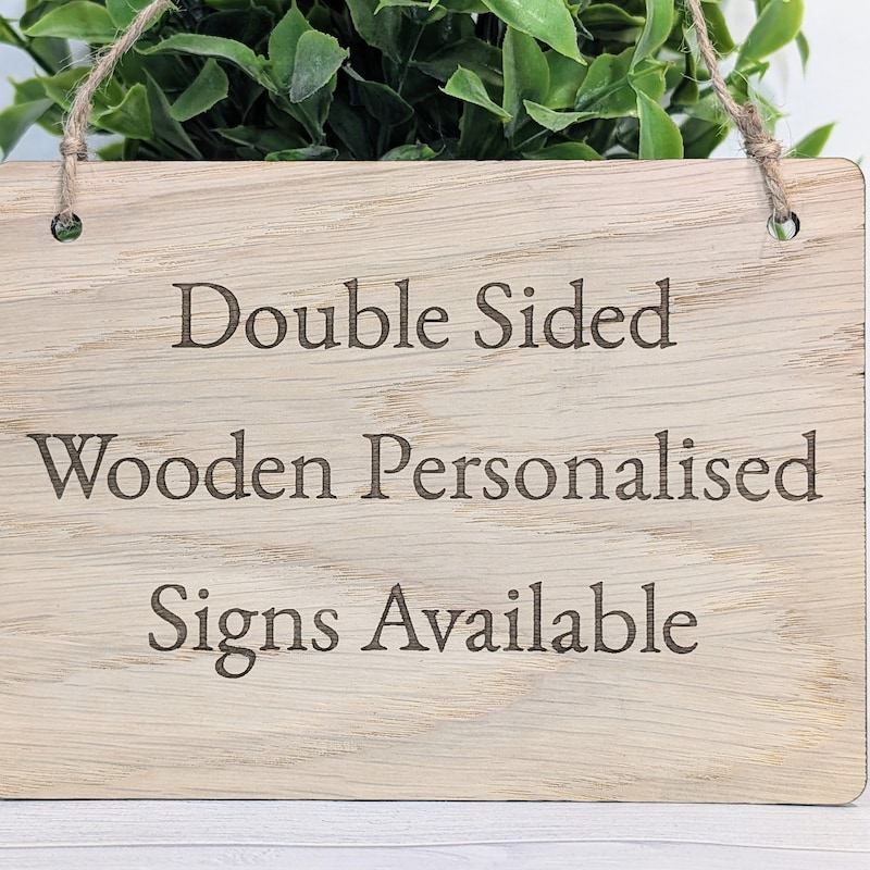 Wooden Signs Reversible - Etsy UK