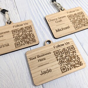 Interactive QR Code Eco-friendly Name Badges With Eco Lanyards ...