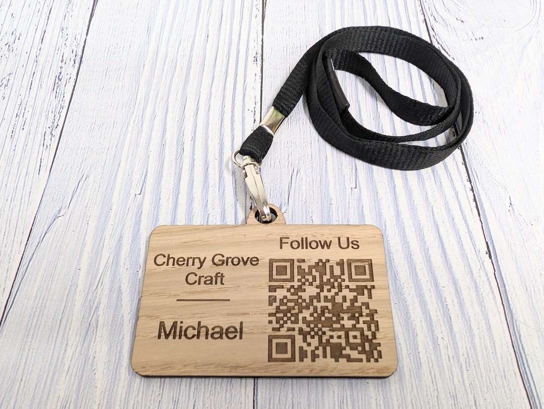 Interactive QR Code Eco-friendly Name Badges With Eco Lanyards ...
