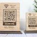 Wooden Wifi QR Code Sign, Eco-friendly Custom Network Name and Password ...
