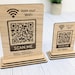 Wooden Wifi QR Code Sign, Eco-friendly Custom Network Name and Password ...
