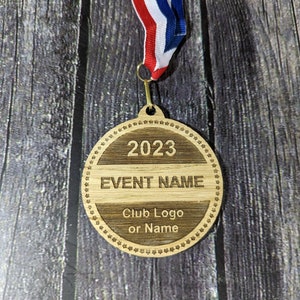Personalised Large Double Sided Wooden Medals, Free Design Service ...