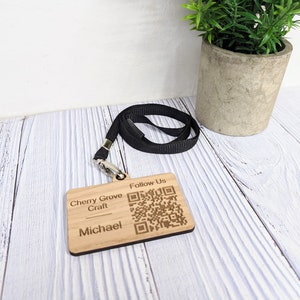 Interactive QR Code Eco-friendly Name Badges With Eco Lanyards ...