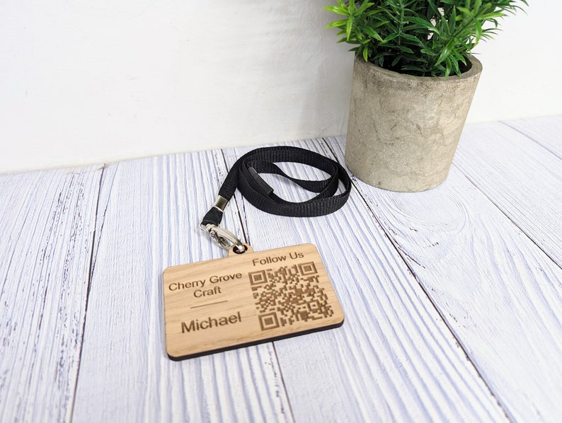 Interactive QR Code Eco-friendly Name Badges With Eco Lanyards ...