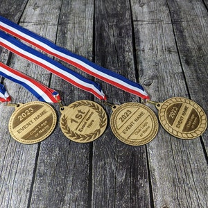 Personalised Large Double Sided Wooden Medals, Free Design Service ...