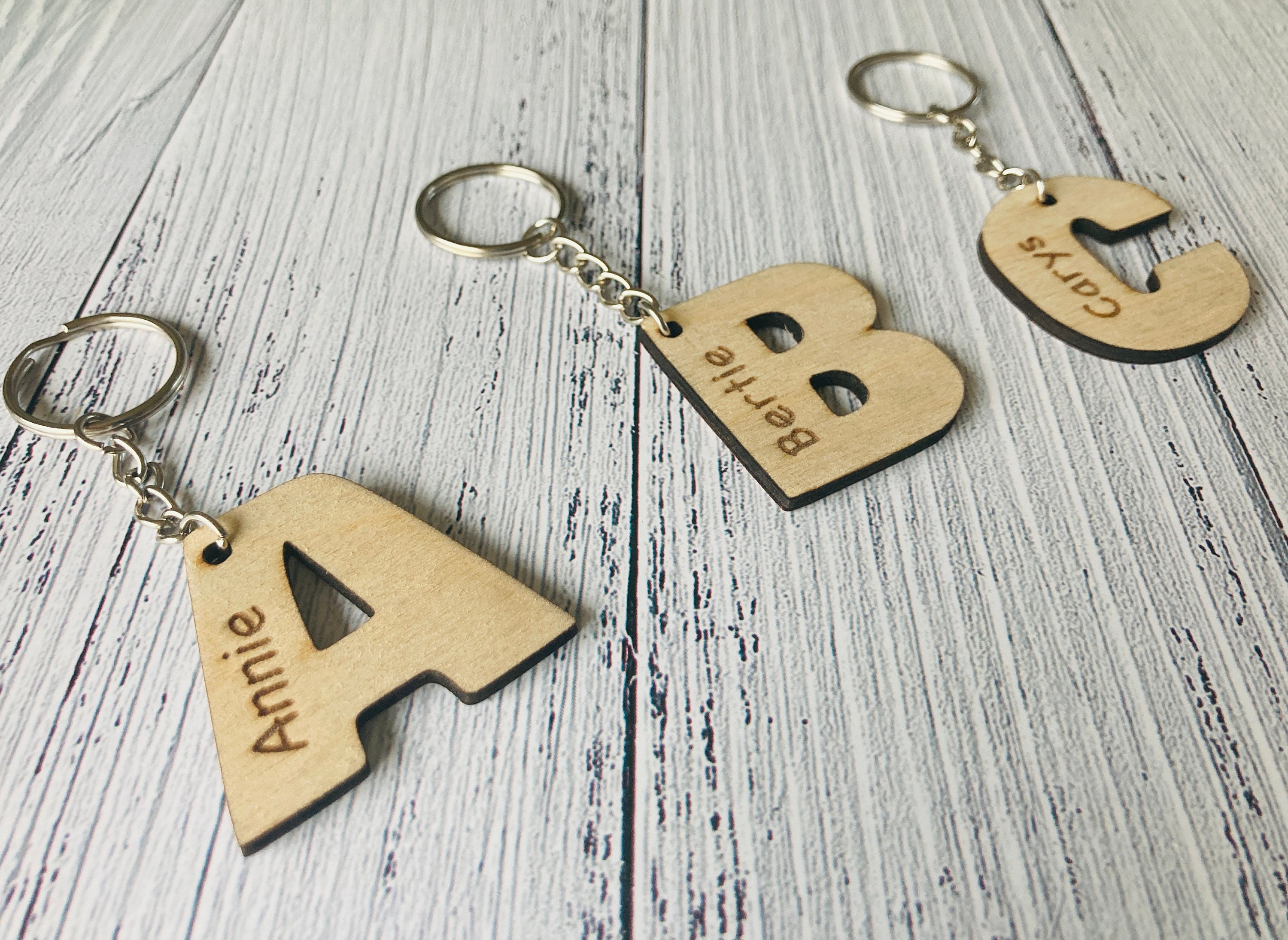 Personalised Keyrings Alphabet Keyrings Alphabet Gifts - Etsy