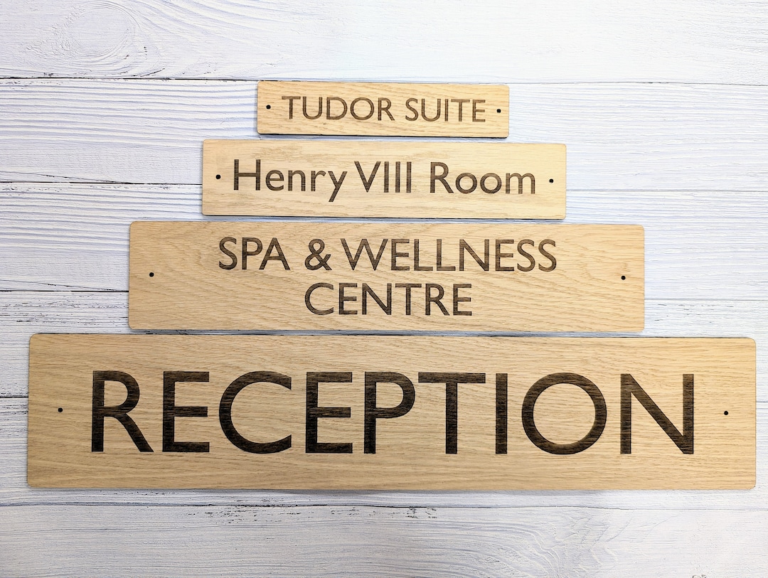 Custom Wooden Signs for Hotels & Spas Personalised Room and Facility ...