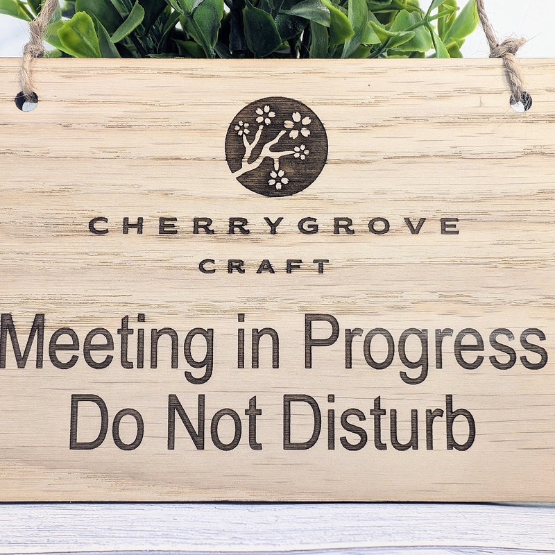 Meeting in Progress Sign - Etsy UK