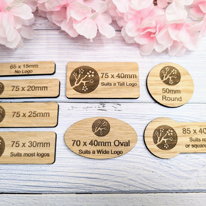 Wooden Name Tags With Pins - Etsy UK