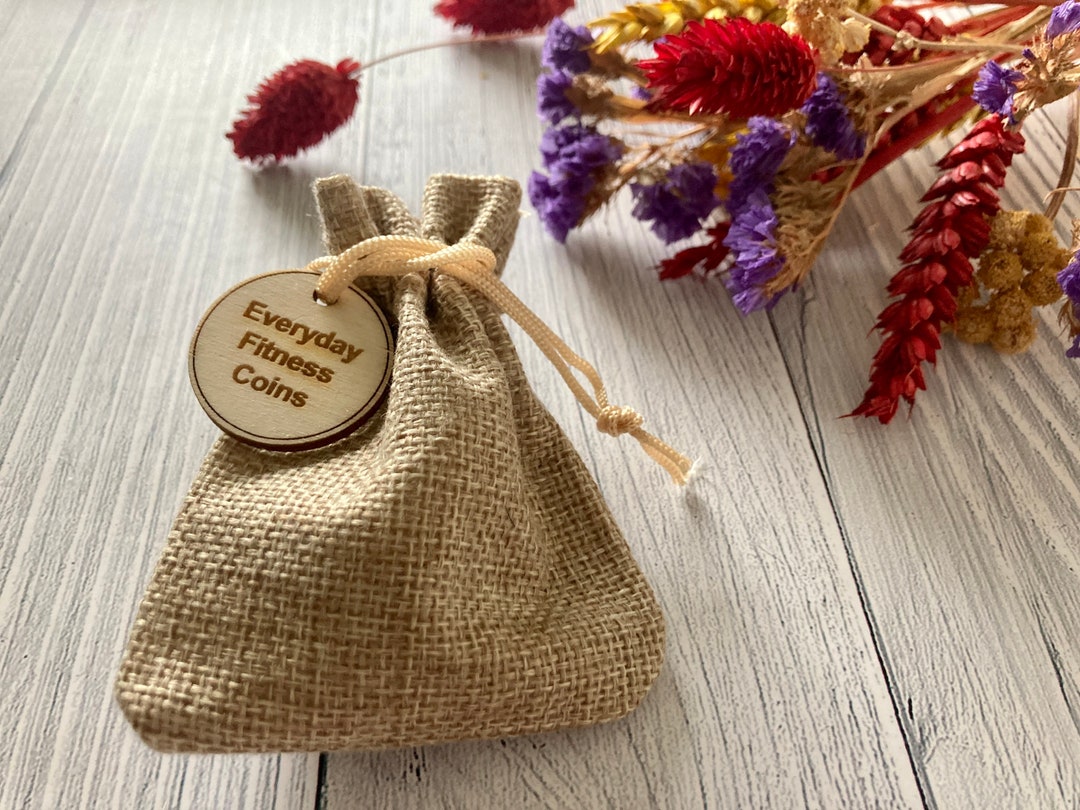 Wooden Fitness Motivation Coins: Daily Exercise Inspiration ...