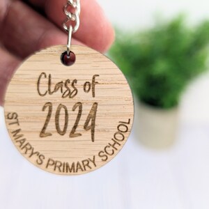 Personalised "class Of" Student Keyrings, School Name, Oak School Key ...