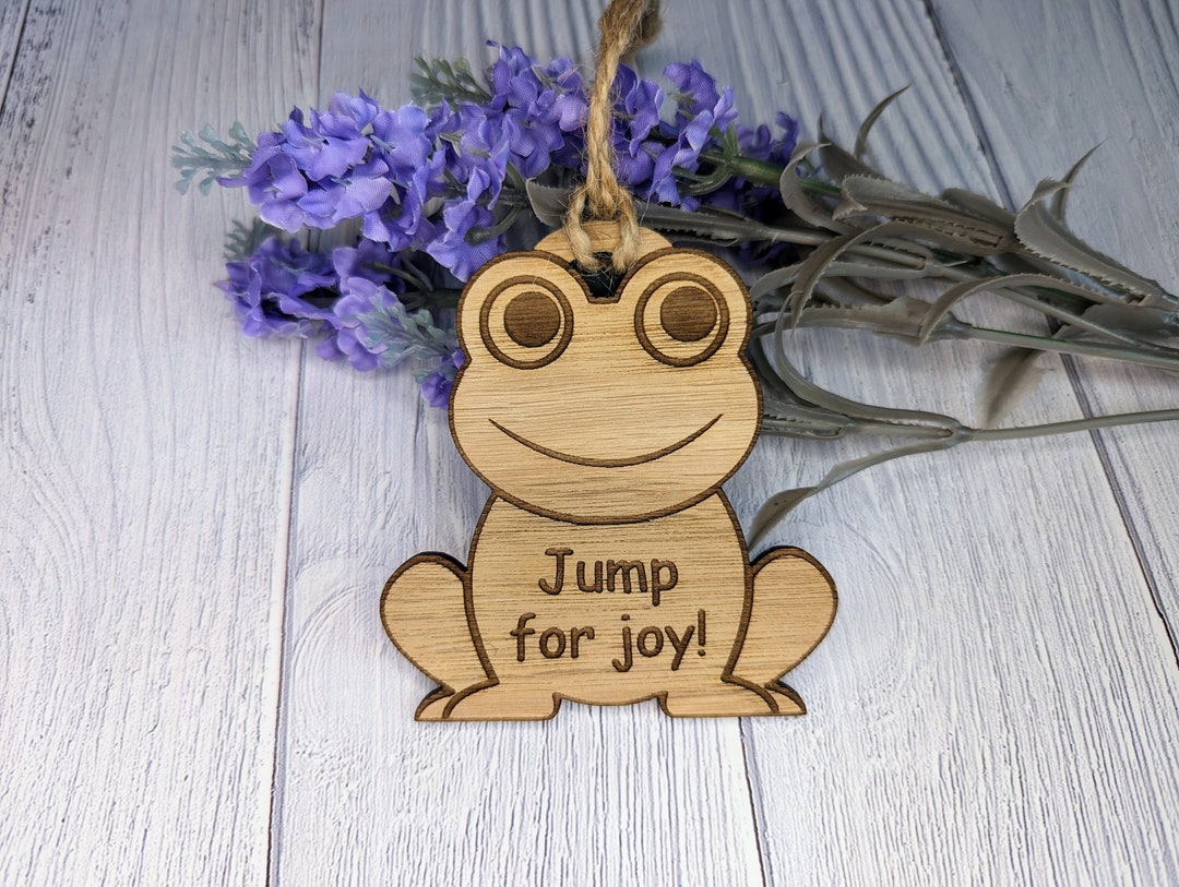 Wooden Frog Bauble | Jump for Joy | Can Be Personalised | Oak Veneered ...