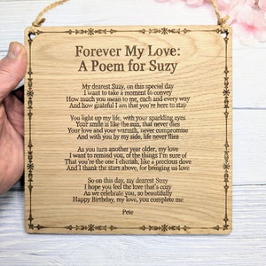 Personalised Poem Sign | Traditional Style Engraved Wall Plaque | Oak ...