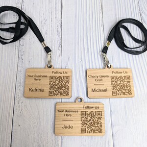 Interactive QR Code Eco-friendly Name Badges With Eco Lanyards ...