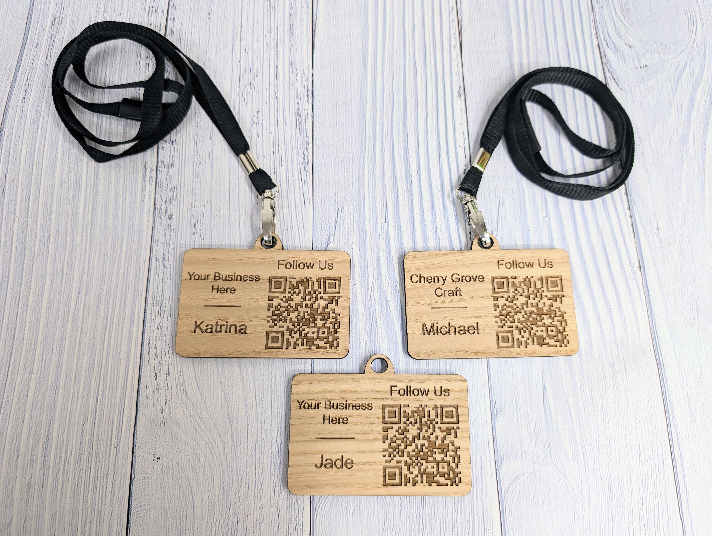 Interactive QR Code Eco-friendly Name Badges With Eco Lanyards ...
