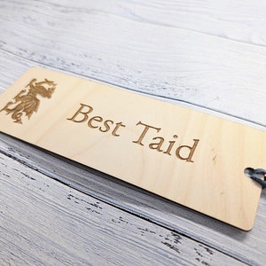 Best Taid - Welsh Dragon Engraved Wooden Bookmark, Unique Gift for Book ...
