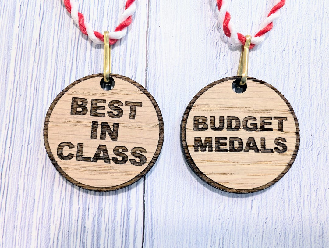 Budget Oak MDF Medals 40mm With String Lanyard | Affordable Awards for ...