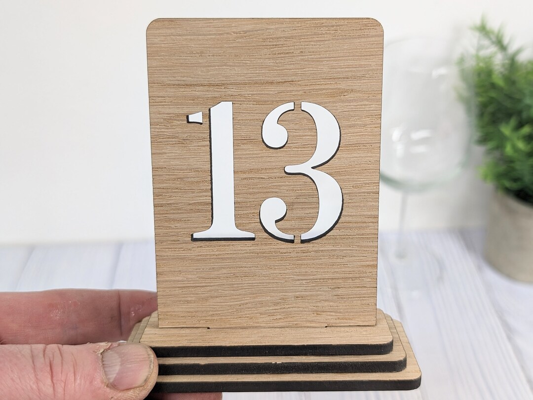 Rustic Wooden Table Number Signs for Weddings, Events & Parties ...
