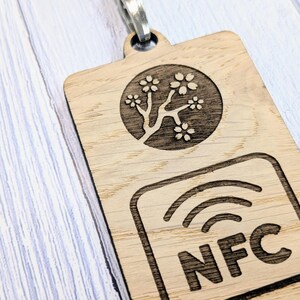 Interactive NFC Logo Wooden Badges With Eco Lanyards - Personalised NFC ...