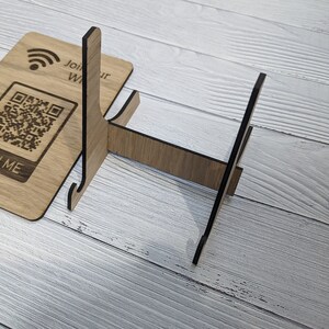 Wooden Wifi Sign Wifi Password Sign Wifi QR Code Sign QR Code Sign Oak ...