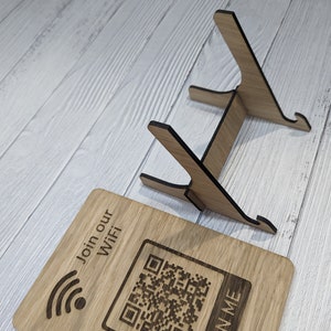 Wooden Wifi Sign | Wifi Password Sign | Wifi QR Code Sign | QR Code ...