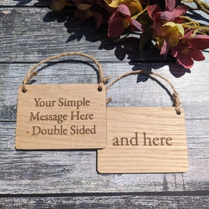Double Sided Wooden Personalised Sign | Personalised 2 Sided Wooden ...