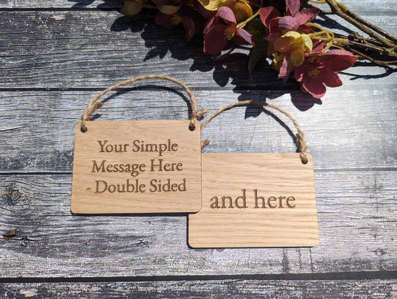 Double Sided Wooden Personalised Sign | Personalised 2 Sided Wooden ...