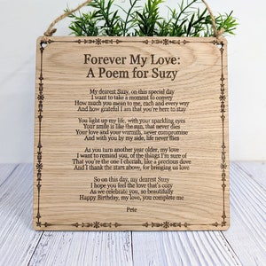 Personalised Poem Sign | Traditional Style Engraved Wall Plaque | Oak ...