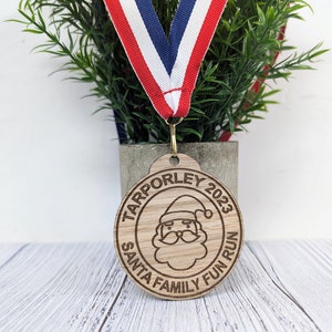 Personalised Wooden Medals for Village Fun Runs & Santa Dashes – Custom ...