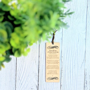 Personalised Wooden Poem Book Mark - Professional Poem Writing, Custom ...