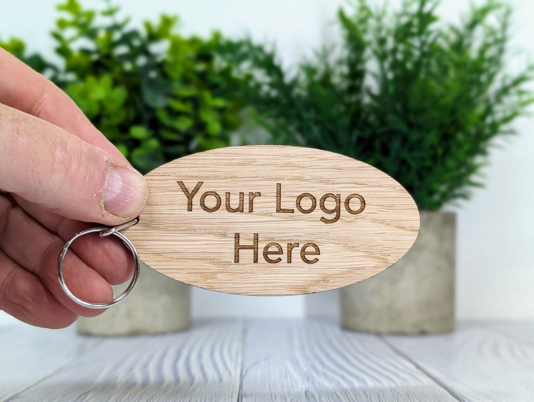 Custom Logo Wooden Keyrings for Businesses, Charities & Clubs - Eco ...