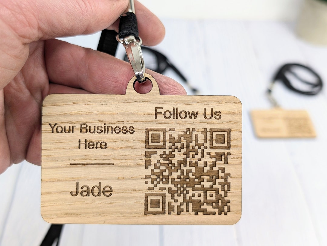 Interactive QR Code Eco-friendly Name Badges With Eco Lanyards ...