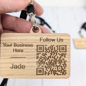 Interactive QR Code Eco-friendly Name Badges With Eco Lanyards ...