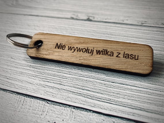Polish Gifts Polish Proverb Keyrings Oak Wood Keychain - Etsy