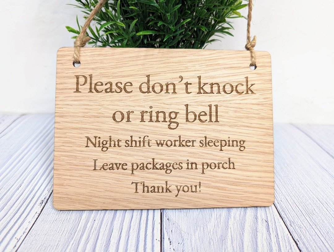 Please Don't Knock - Night Shift Worker Sleeping Wooden Sign ...