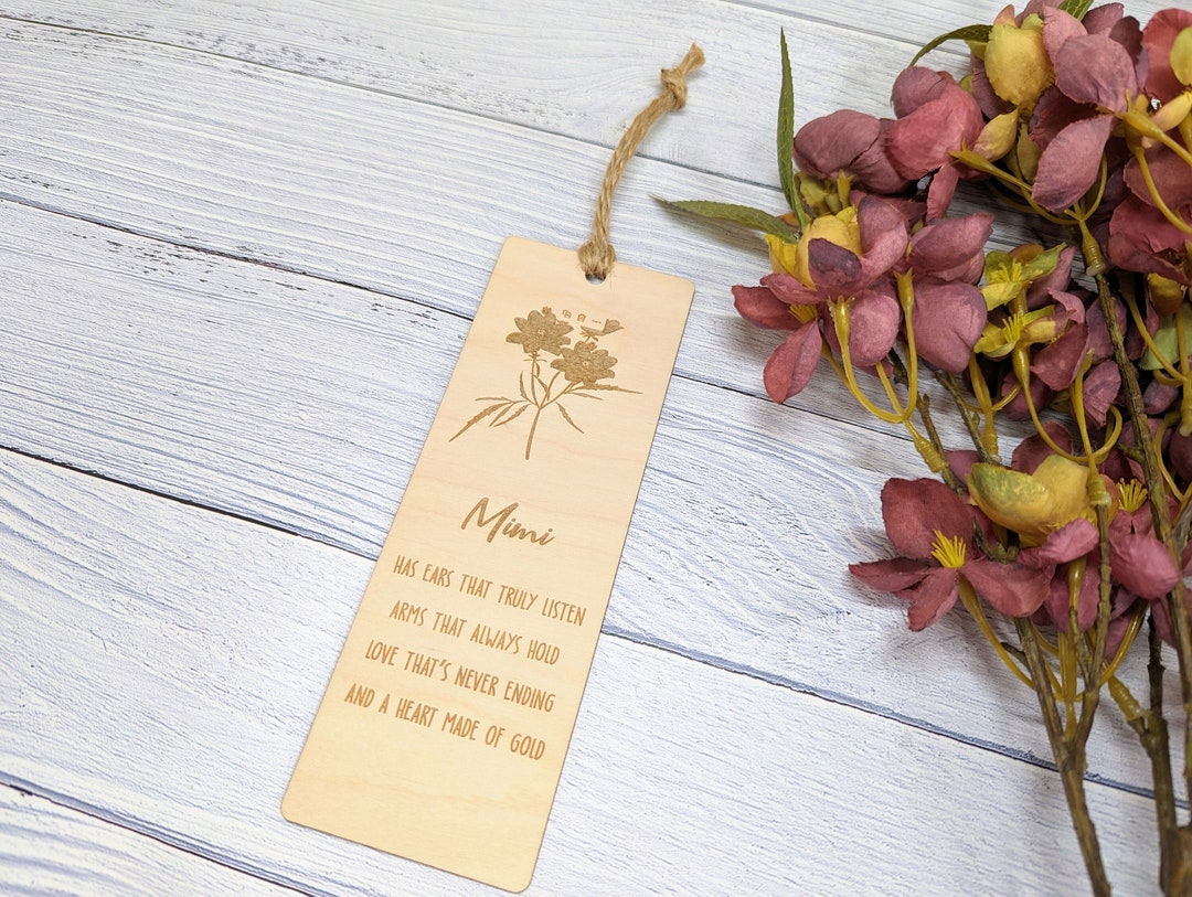 Personalised Wooden Bookmark for Grandparents With Poem - Unique Gift ...