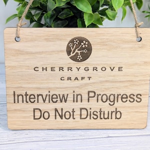 Interview in Progress Sign - Etsy
