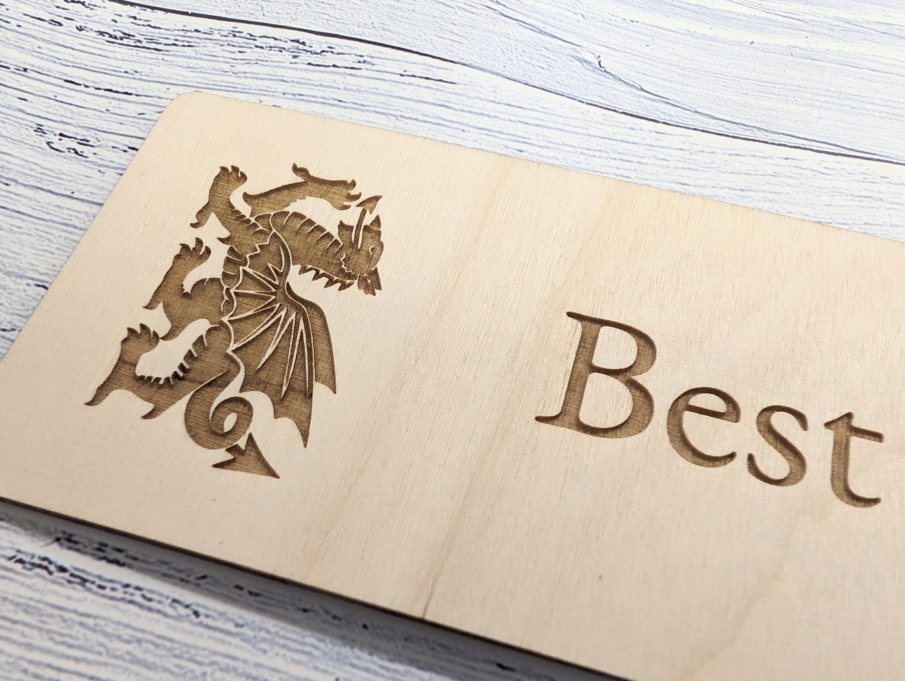 Best Taid - Welsh Dragon Engraved Wooden Bookmark, Unique Gift for Book ...