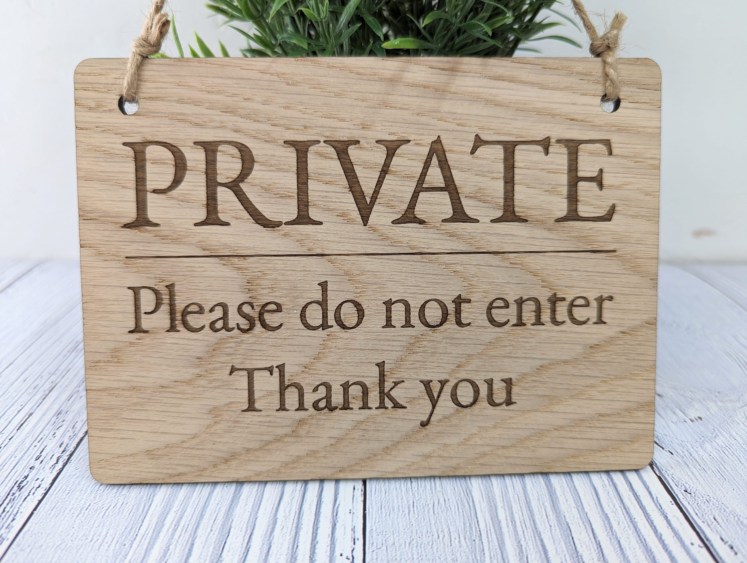 PRIVATE Please Do Not Enter Sign - Customisable Wooden Privacy Sign ...