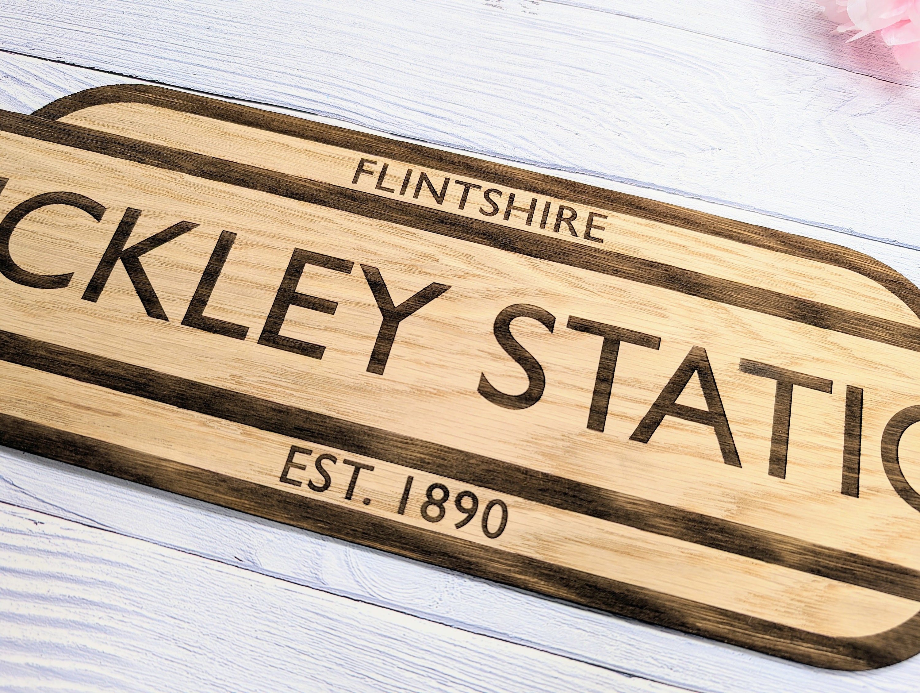 Custom Railway Station Sign - Oak MDF, Personalised for Model ...