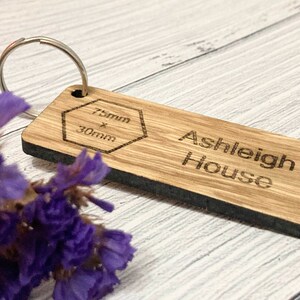 Personalised Wooden Keyrings | Oak Keyrings | Oak Keyfobs | Logo Key ...