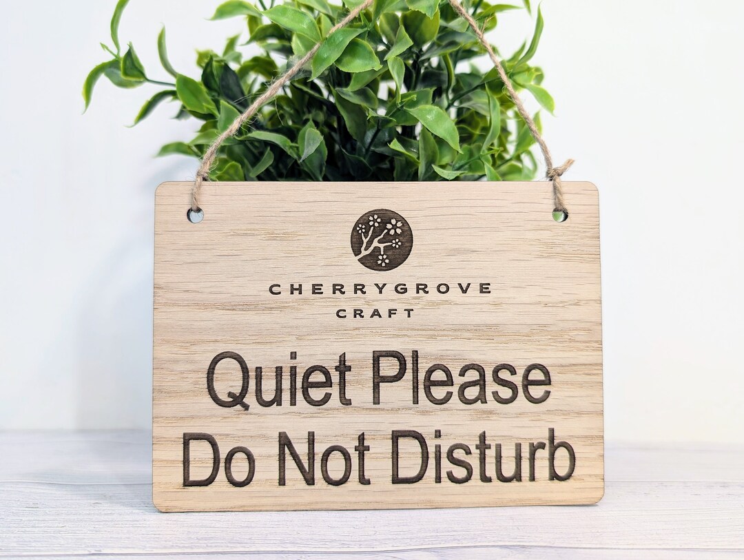 Personalised "quiet Please, Please Do Not Disturb" Hanging Sign - 4 ...