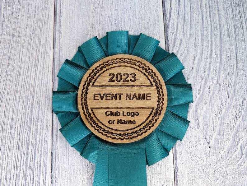 Personalised Wooden Rosette's | Free Design Service | Customised 90mm ...