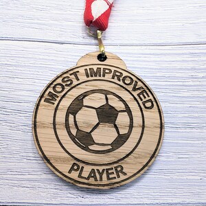 Custom Football-themed Wooden Medals - Personalised Sports Awards for ...