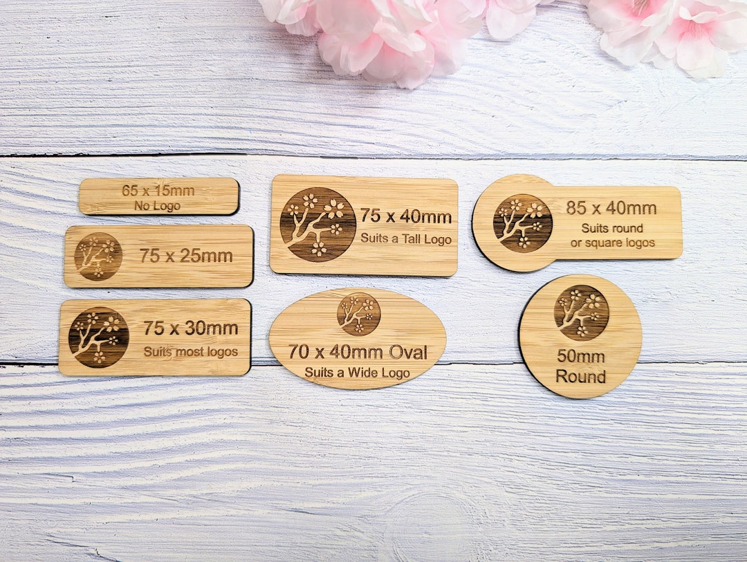 Bamboo Name Badges, Custom Bamboo Name Tags - Business & Retail, Eco ...